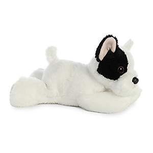 Aurora® Adorable Mini Flopsie™ French Bulldog Pup Stuffed Animal - Playful Ease - Timeless Companions - White 8 Inches