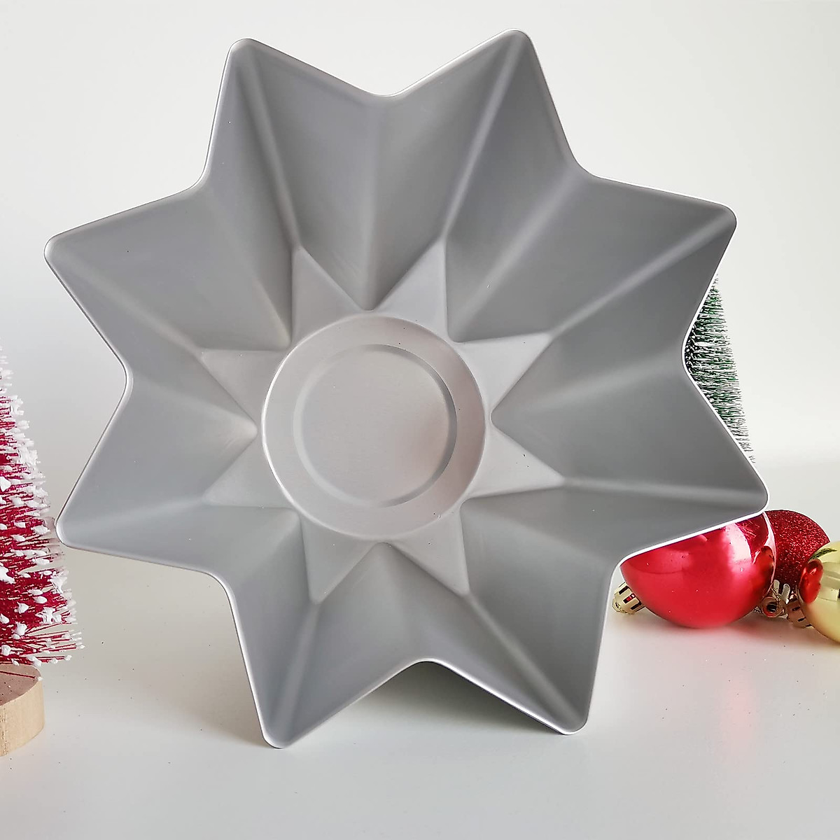 cdbz Pandoro Mold Octagonal Baking Pan Mold,Pandoro Cake Mold Non-stick Mousse Cheese Cake Mold Anode Deep Octagonal Cake Mould Baking Molds Muffin Chocolate Cookie Baking Mould 500g