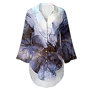 White Tunic Plus Kimono Tops for Women Clothing line for Women Womans Flannel Women Long Sleeve Waffle Knit Pullover Tops v Neck Button Shirts Blouses 3/4 Sleeve Blouses