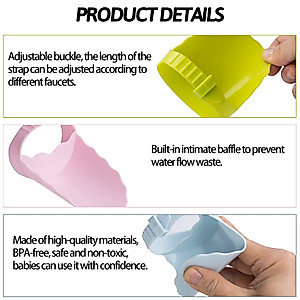 OIIKI Faucet Extenders for Toddler Kids Children Hand Washing, 4 Pack Silicone Sink Faucet Extender Wash Helper, Kitchen Bathroom Spout Sink Tub Extender Hand Wash Fun Kit