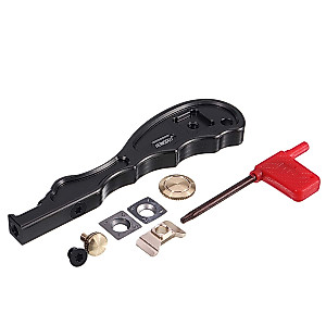 DDWT 2 In 1 Mini Wood Carbide Insert Scraper Glue Scraper Remover Aluminum Alloy Handle Woodworking Tool,Black