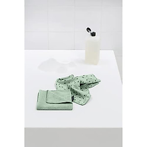 Brabantia x2 Microfiber Cleaning Dish Cloths (Jade Green) Absorbent Hygenic Rags for Washing, Cleaning, Drying (12x12)