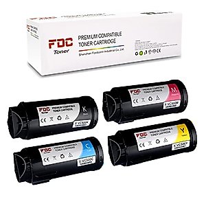 FDC Compatible 106R03862 106R03859 106R03860 106R03861 Toner Cartridges Replacement for Xerox VersaLink C505 C505S C505X C500 C500N C500DN Printers (Color, 4 Pack)