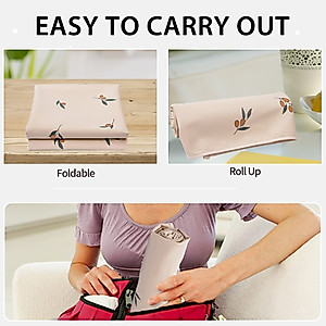 Vegan Leather Baby Changing Mat - Wipeable Portable Changing Pad, Foldable Travel Changing Mat for Baby, Newborns (Branch,20"*28")