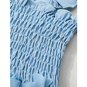 Toddler Girl Dress, Baby Girl Dresses 12-18 Months Blue Ruffle Sleeveless 2t Dresses for Girls Butterfly Tulle Dress for Toddler Girls