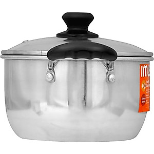 Imusa Aluminum USA Pot with Glass Lid and Bakelite Handle 4-Quart