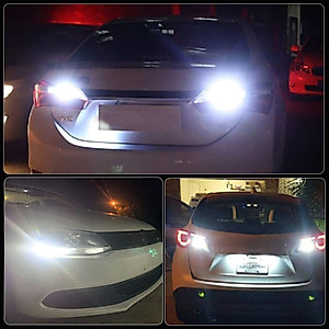 EverBright 1156 BA15S White Car Turn Signal Bulb 1003 7506 1141 Replacement LED Bulb for Car Tail Light RV Camper Reverse Corner Reverse Light Rear Light, Pack of 4