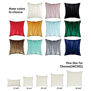 Top Finel Decorative Throw Pillow Covers 18 X 18 Inch,Soft Solid Velvet Pillow Covers Cushion Case for Sofa Bedroom 45 X 45 Cm (Pack of 2) Cream White