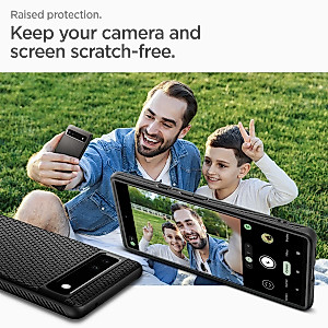 Spigen Liquid Air Designed for Pixel 6a Case (2022) - Matte Black