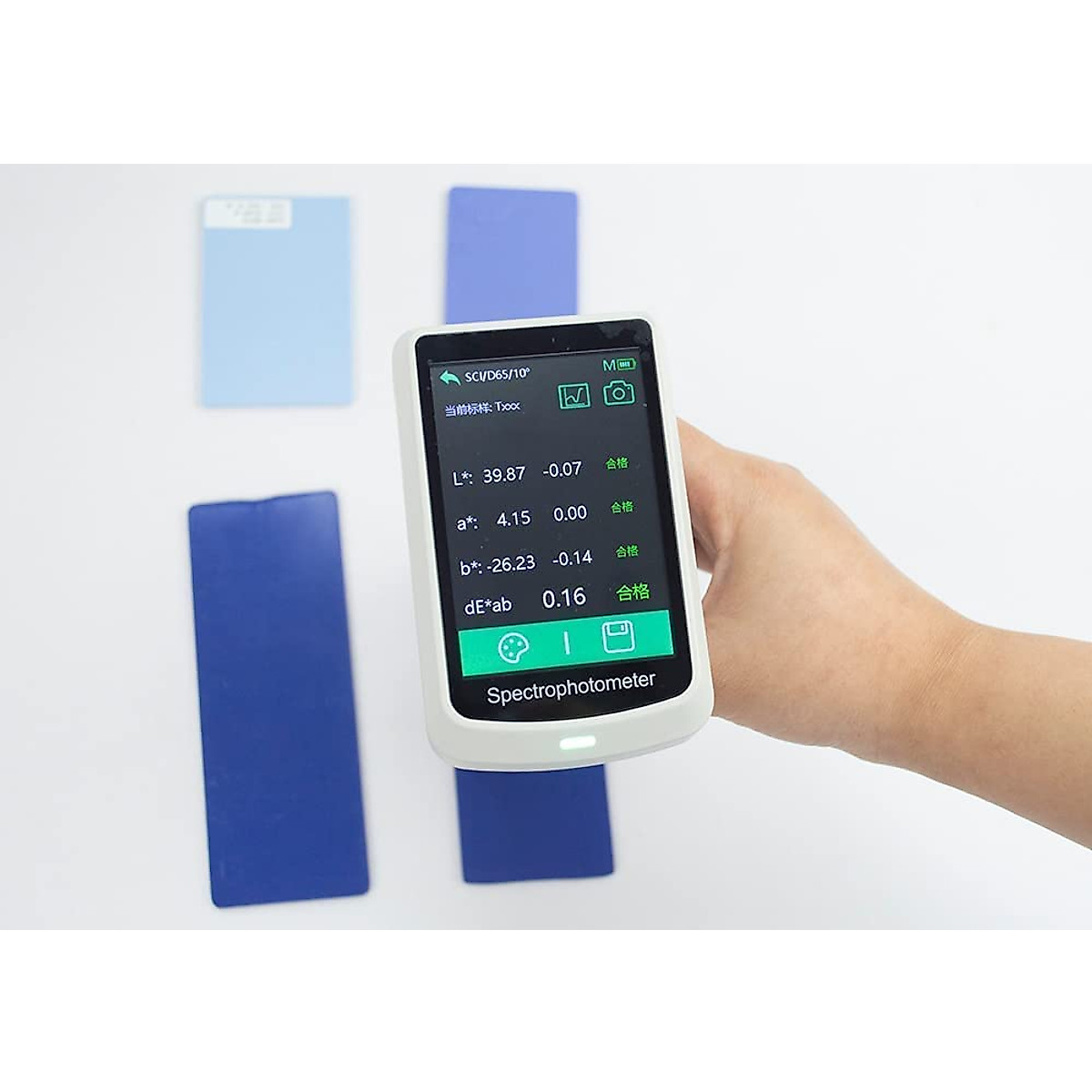 YFYIQI Spectrocolorimeter D/8 SCI Spectrophotometer Color Meter Color Difference Tester Analyzer with Single Aperture Φ11mm Illumination Aperture Repeatability ≤0.04 Accuracy 0.01 Auto Calibration