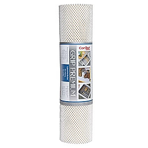 Con-Tact Brand Grip Premium Thick Non-Adhesive Shelf and Drawer Liner, 18" x 10', White