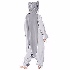 SAZAC Silver Wolf Kigurumi - Onesie Jumpsuit Halloween Costume (One Size)