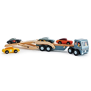 Tender Leaf Toys Car Transporter - Imaginative Play Gift for Children Encourage Social Development and Language Skills