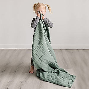 Natemia Bamboo Muslin Baby Blanket - Super Soft, Absorbent, Breathable - 6 Layer 47”x 47” for Babies and Toddlers - Multi Use Baby Towel, Stroller Cover and Receiving Blanket