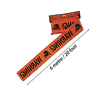 CupaPlay 6M/20FT Halloween Caution Tapes,Halloween Warning Tape,Halloween Party Haunted House Props