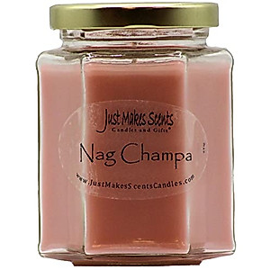 Nag Champa Scented Blended Soy Candle | Soothing Nag Champa Fragrance | Hand Poured in The USA by Just Makes Scents