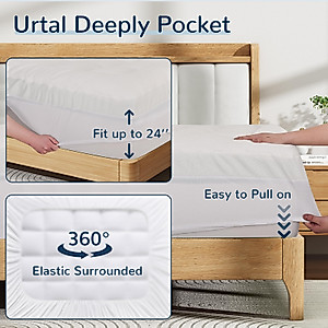 Dual Layer 3 Inch Memory Foam Mattress Topper Ultra Soft and Breathable Queen Mattress Topper, Mattress Topper with Pillow Cases(6080)