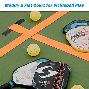 Tiga Pickleball Lines, 3 Pack, Yellow, Polypropylene (PP), No Measurement Required (Net NOT Included)
