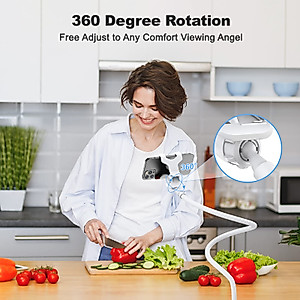VIVI MAO Gooseneck Cell Phone Holder, Universal 360 Flexible Phone Stand Lazy Bracket Mount Long Arms Clamp for Phone 13 Pro Xs Max XR X 8 7 6 6s Plus and Other 3.5~6.7'' Device (White)…