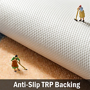 THRILRUG Half Round Inside Door Mats for Front Door, 17"x28" Entryway Rug Boho Door Mat,Half Circle Cute Welcome Mat for Entrance,Semicircle Mud Dirt Trapper Non-Slip Low-Profile