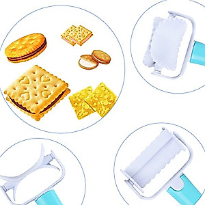 UPKOCH Pie 2pcs Rolling Cookie Cutters Rolling Pastry Cutter Rolling Crimped Cutter Circle Dumpling Round Biscuit Cutting Biscuit Cutter