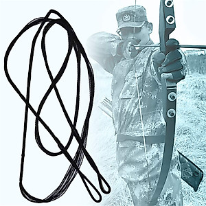 Guoshang Archery Bow String Replacement Recurve Bowstring Nylon Double Loop Bowstring for Traditional Recurve Bow or Longbow