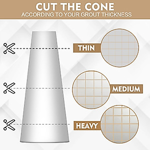 Mallbaola Tile Grout Repair Kit, 2 Pack Beige Grout Filler Tube, Grout Paint for Bathroom Shower Kitchen Floor Tile, Tile Grout Sealer for Restore and Renew Tile Line, Gaps, Grout Pen(Beige, 8.47 oz)