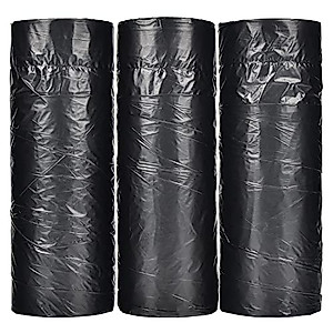 Ultra Strong 15 Gallon Drawstring Trash Bags (102 Count) Large Heavy Duty Thicken Plastic Tall Kitchen Garbage Bags Black for Kitchen Office Lawn Yard by Glasho