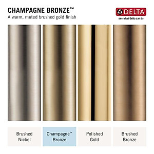 Delta Faucet Vero Single Hole Bathroom Faucet, Gold Bathroom Faucet, Single Handle Bathroom Faucet, Metal Drain Assembly, Champagne Bronze 553LF-CZ,4.78 x 6 x 7.78 inches
