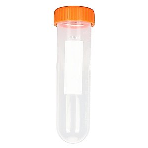 zoomto 50mL Centrifuge Tubes,50PCS Round Tubes Sterile,Leak-Proof Screw Caps(Orange), Plastic Container with Graduated and Write Marks, Non-pyrogenic, DNase/RNase Free, Human DNA-Free (Bag Pack)