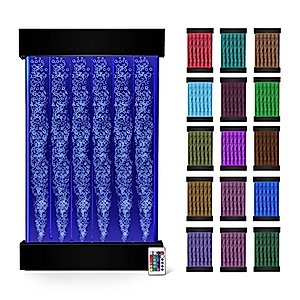 Sensory Wall Bubble Lamp LED Wall Art Bubble Light with 16 Color Options Remote 35"x20" Acrylic Sensory Bubble Tube Lamp Used As Bubble Wall Water Wall Bubble Fountain Sensory Lights for Sensory Room