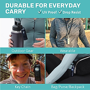 Elos Personal Alarm Keychain for Women & for Seniors Pull pin, LED Light, 130db Siren - Safealarm with Loud Protector, Hand held Safety Alarms, Pocket Alarm Protection for Emergency (Smoky Black)