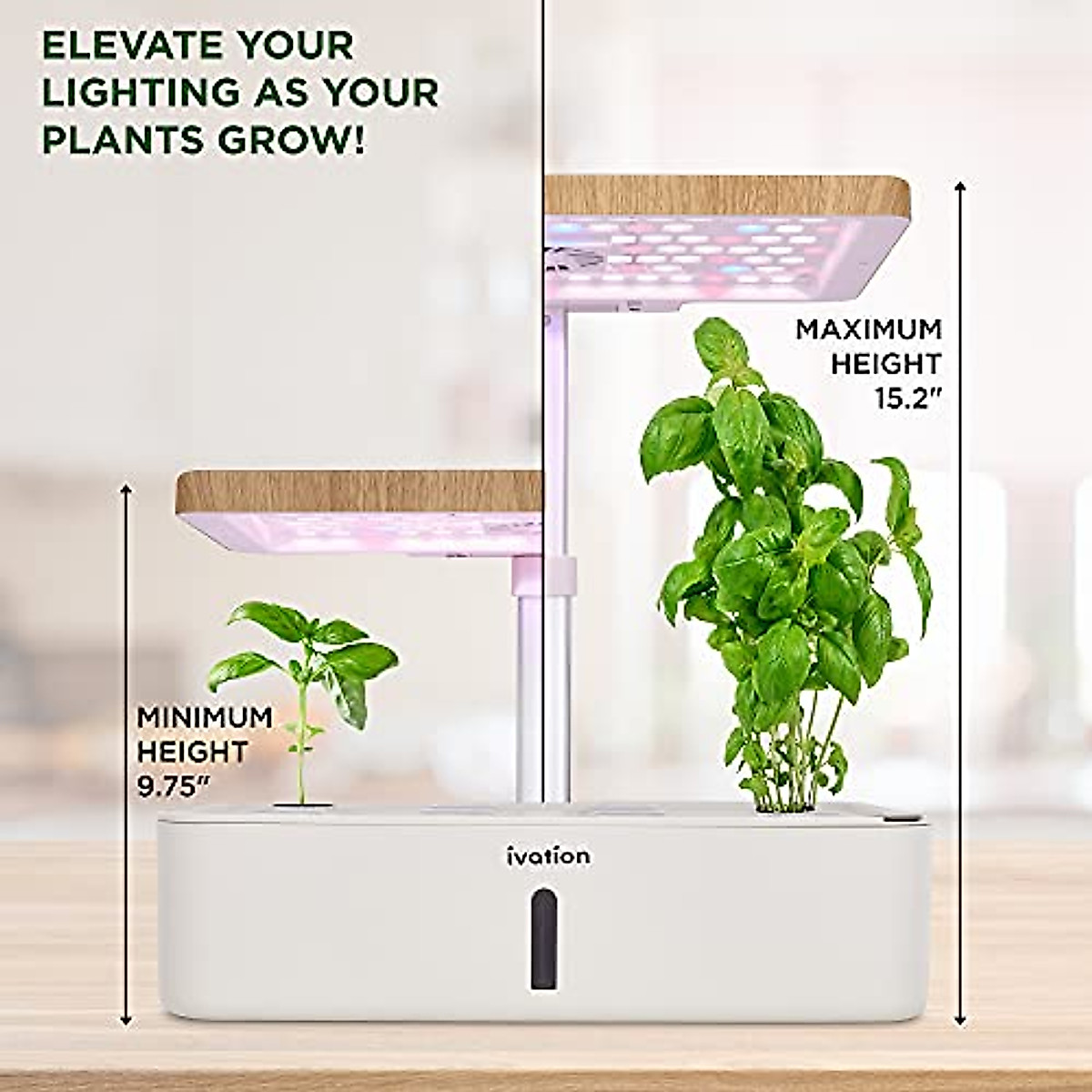 Ivation 12-Pod Indoor Hydroponics Growing System Kit with LED Grow Light, Herb Garden Planter for Herbs, Vegetables, Plants Flowers and Fruit