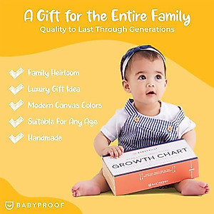 Growth Chart for Kids by Baby Proof - Measuring Height Chart and Kids Decor! Meaningful Memories Through Kid Size Chart Measurement. Leafy Growth Chart Ruler for Wall with Wooden Keepsake Box