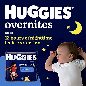 Huggies OverNites Diapers, Size 5, Big Pack, 52 Count