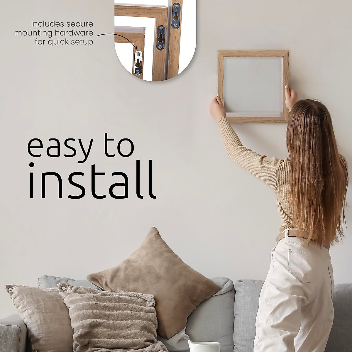 Kiera Grace Cubes, Set of 3, 9 x 9 inches, White Square Cubic Decorative Floating Shelves for Wall, 9.5 x 9.5 inches