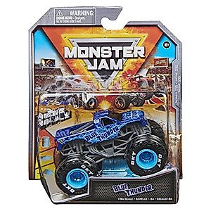 Monster Jam 2022 Spin Master 1:64 Diecast Truck with Bonus Accessory: Legacy Trucks Blue Thunder