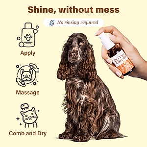 GJYC PET Pet Fur Care Oil - Detangles, Reduces Shedding - Adds Shine with Collagen & Natural Oils - Leave-in Conditioner for Dogs & Cats - 1.01 fl. oz