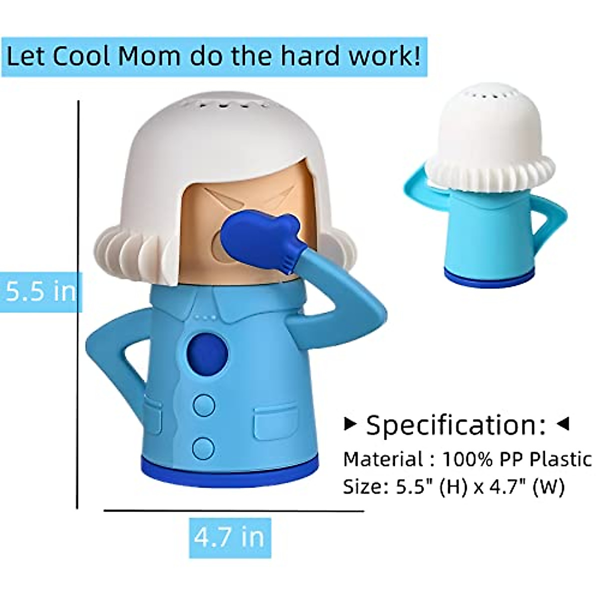 Cool Mom Fridge Deodorizer Baking Soda Container, Cold Mama Chill Lady Baking Soda Odor Absorber Box Kitchen Mama Refrigerator Deodorizer Baking Soda Holder Funny Kitchen Gadgets for Fridge Cleaner