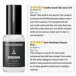 VIROCHEMISTRY Pheromones to Attract Women for Men (Gentleman) Body Spray - Bold, Extra Strength Human Pheromones Fragrance Body Spray - 50ml (Human Grade Pheromones to Attract Women)