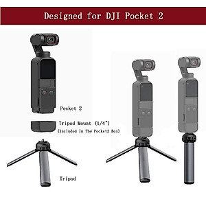 Darkhorse Multifunctional Lightweight Aluminun Alloy Desktop Tripod for osmo Pocket 2 Action Camera (Mini, Titanium)