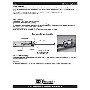 Penn State Industries PKBBQ 3pc Stainless Steel BBQ Grill Utensil Woodturning Project Kit