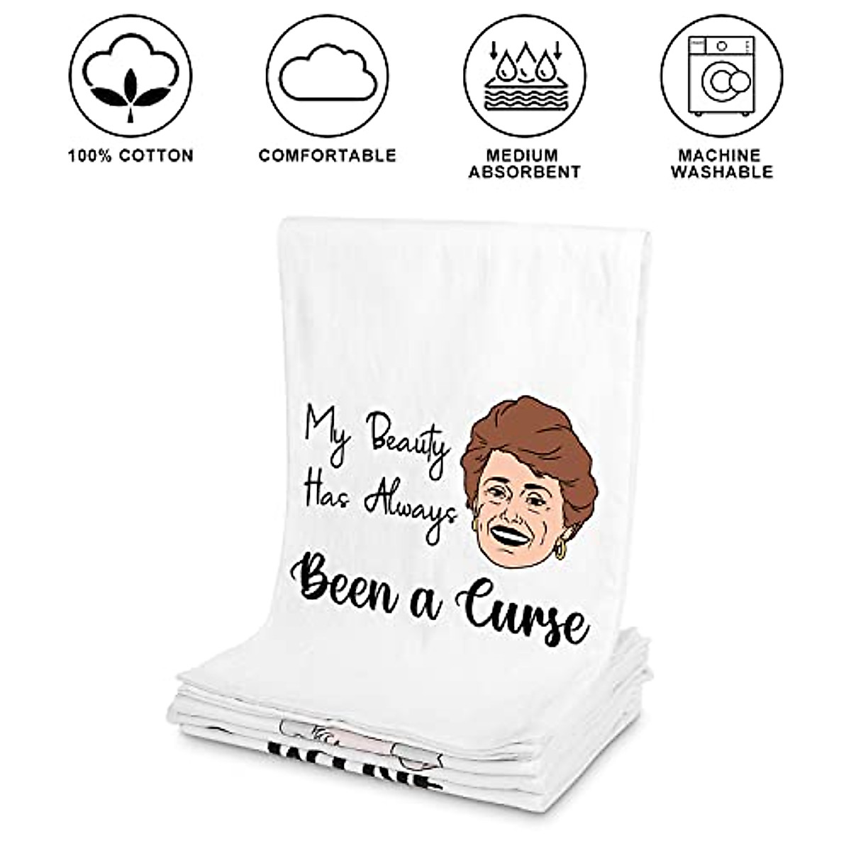 Homento Funny Kitchen Towels-Golden Inspired Gifts for Women,Golden Merchandise Towels Set,Funny Novelty Hand Towels for Girls Night-Unique Birthday Gift for Mom Best Friend,House Warming Gifts Idea