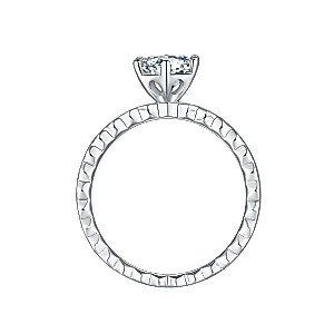 Gem's Beauty Moissanite Rings 925 Sterling Silver 1ct VVS1 Honeycomb Engagement Rings Diamond Band Ring Wedding Women's Ring (Size 7)