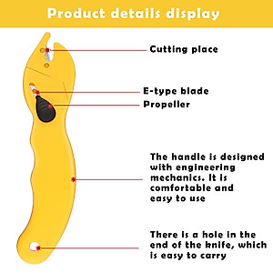 Dual Blade Universal Package Opener, Pocket Box Utility Knife Set, Including Extra 10 Pieces Fast Change Blade