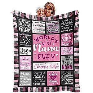 kituzol Nana Gifts Blanket 50”x60”, Mothers Day Blanket Gifts for Nana, Nana Blanket, Nana Birthday Gifts, Birthday Gift for Nana, Best Nana Ever Gifts, Nana Gifts from Grandkids, Grandma Gifts