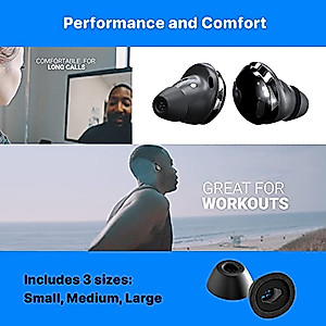 CharJenPro Memory Foam Ear Tips and Wax Guard for Galaxy Buds Pro and Jabra 85t. No Silicone Ear Tip Pain. Fits in Case. Ear Tips for Galaxy Buds Pro Foam Ear Tips Replacement.