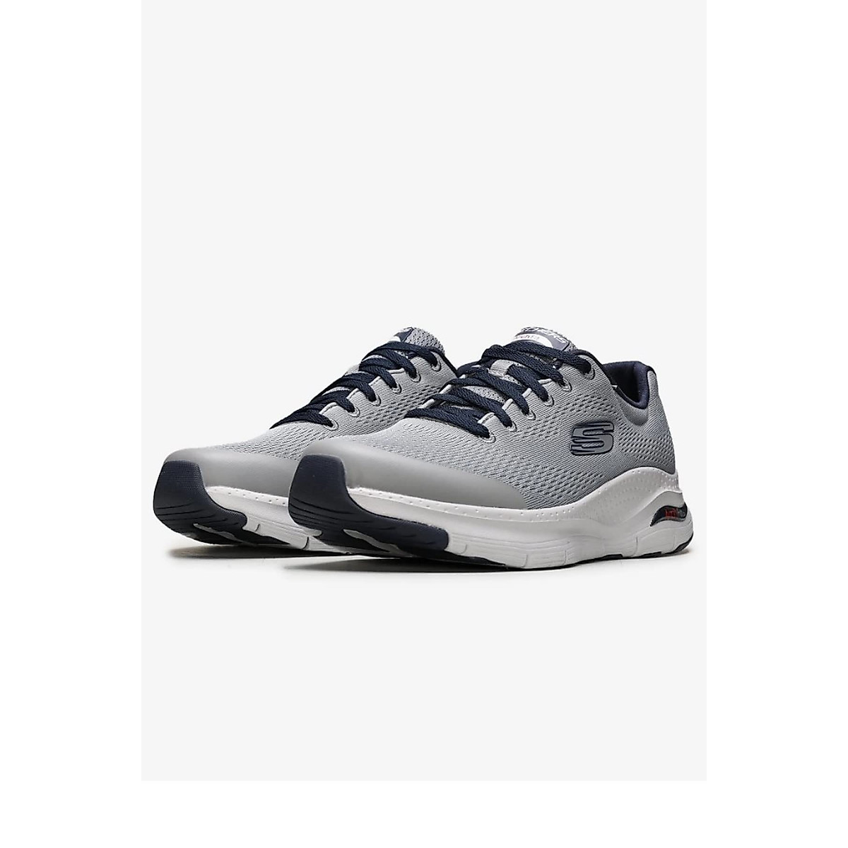 Skechers Men's Arch Fit Oxford, Gray/Navy, 11 M US