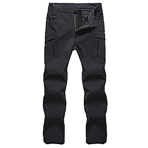 MAGCOMSEN Waterproof Pants Mens Fleece Lined Pants Winter Pants Men Hiking Pants Tactical Pants Snow Pants Snowboarding Pants Army Pants