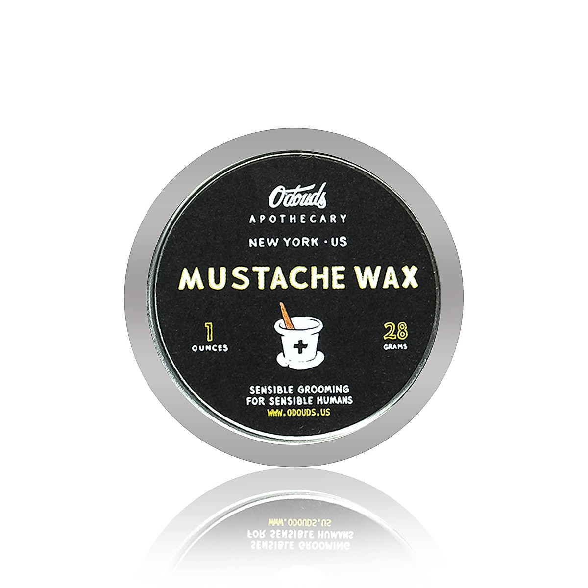O'Douds Mustache Wax for Men - Daily Natural Mustache Styling Wax - Vegan - Firm Hold & Natural Shine with Forest Scent (1oz.)